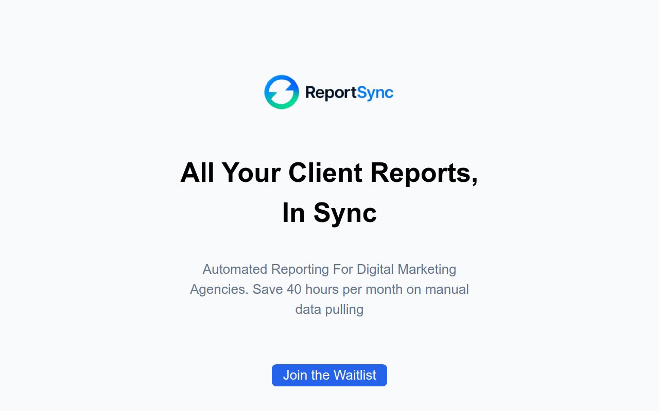 ReportSync - Automated Reporting for Agencies